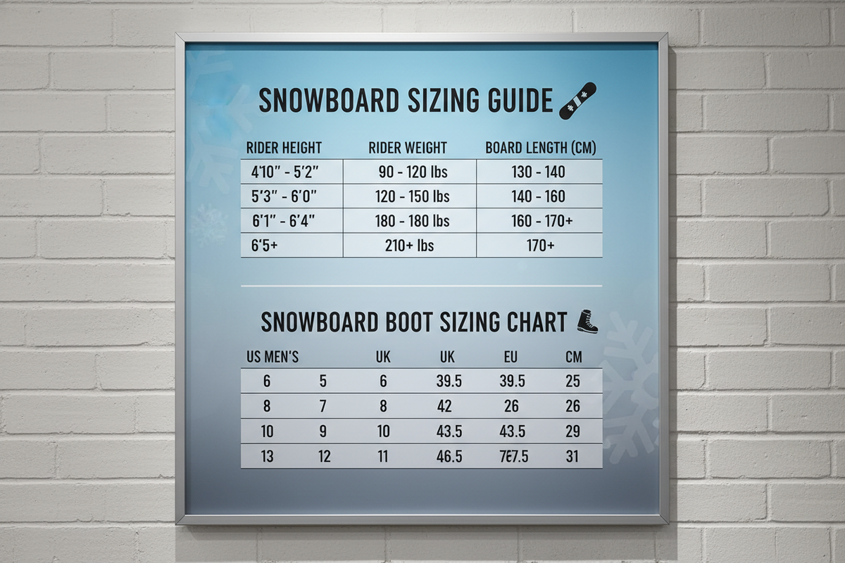 Snowboard Size Guide & Boot Fit Chart | Expert Tips – Delancey Sports
